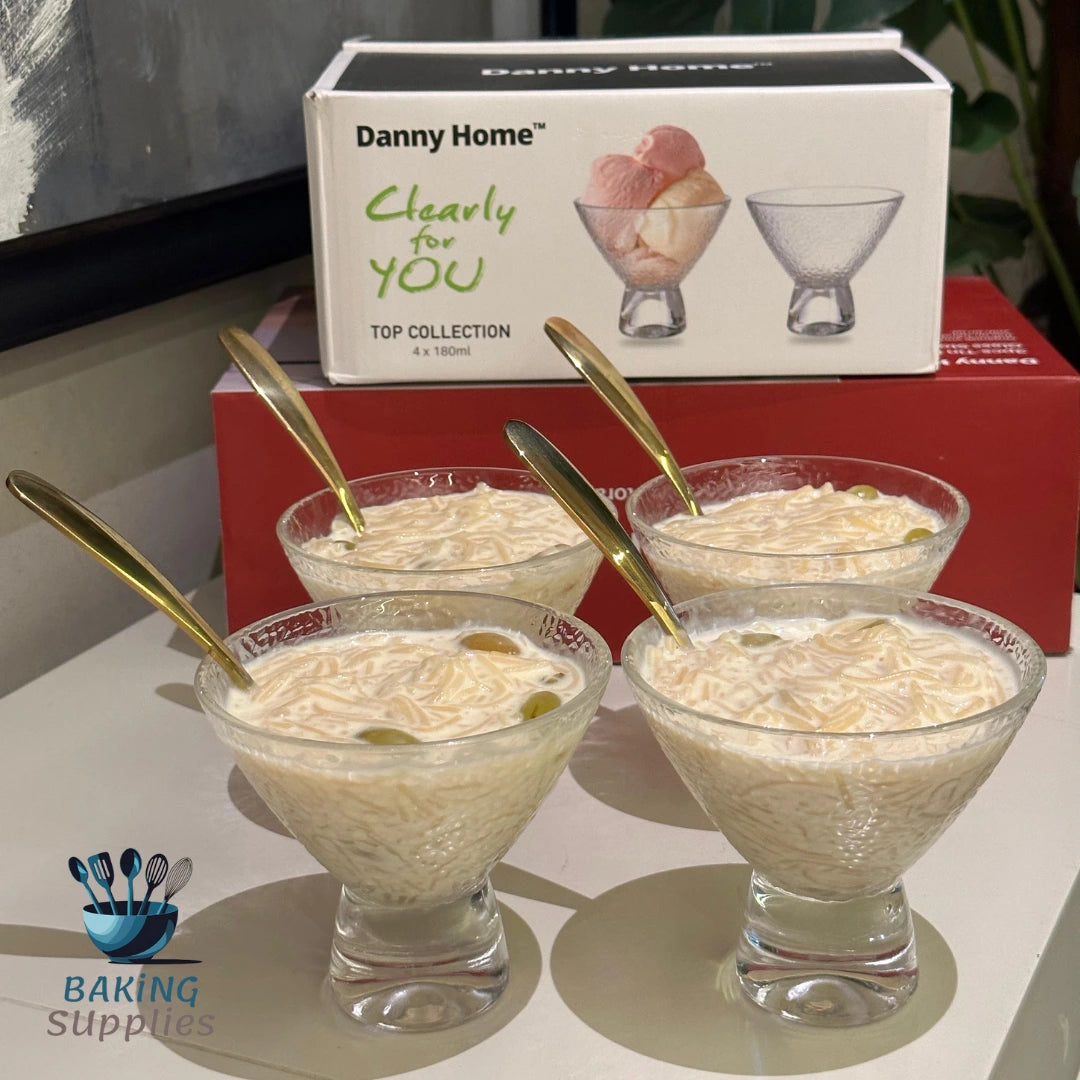 Danny Home Ice Cream Cup Set – 4 × 180 ml – Baking Supplies